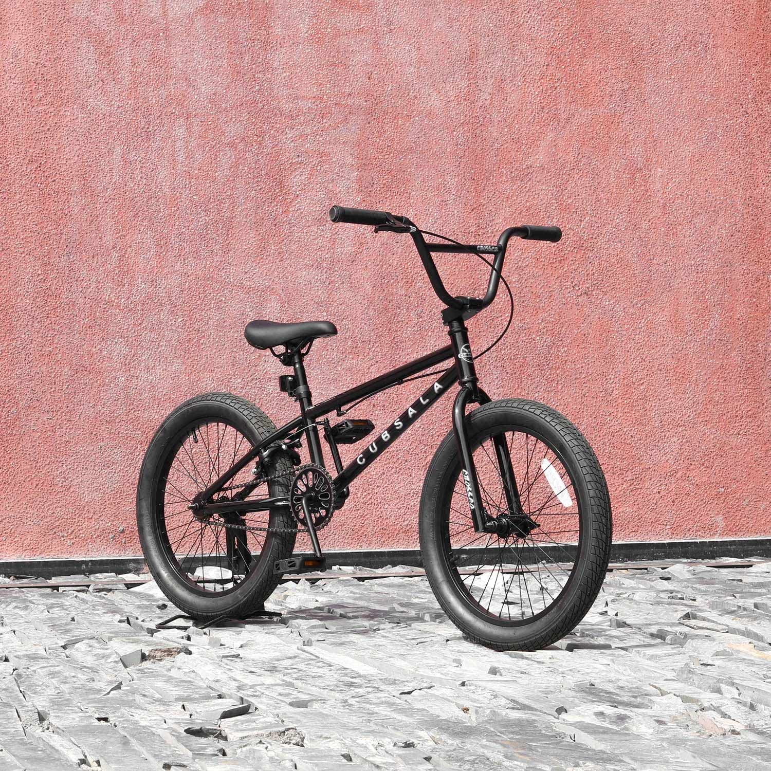 cubsala Freestyle BMX Bike, 18 Inch Kids Bicycle for 5-9 Years Old Kids and Beginner Level Rider, Black