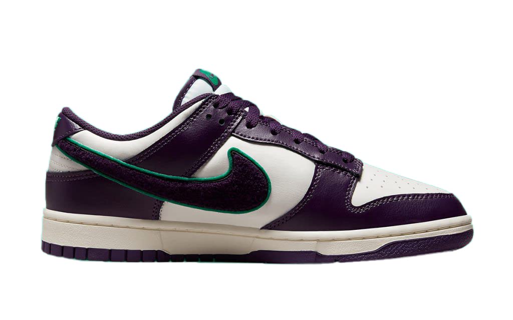 Nike Men's Dunk Low Retro Chenille Swoosh Sail/Grand Purple (DQ7683 100) - 9