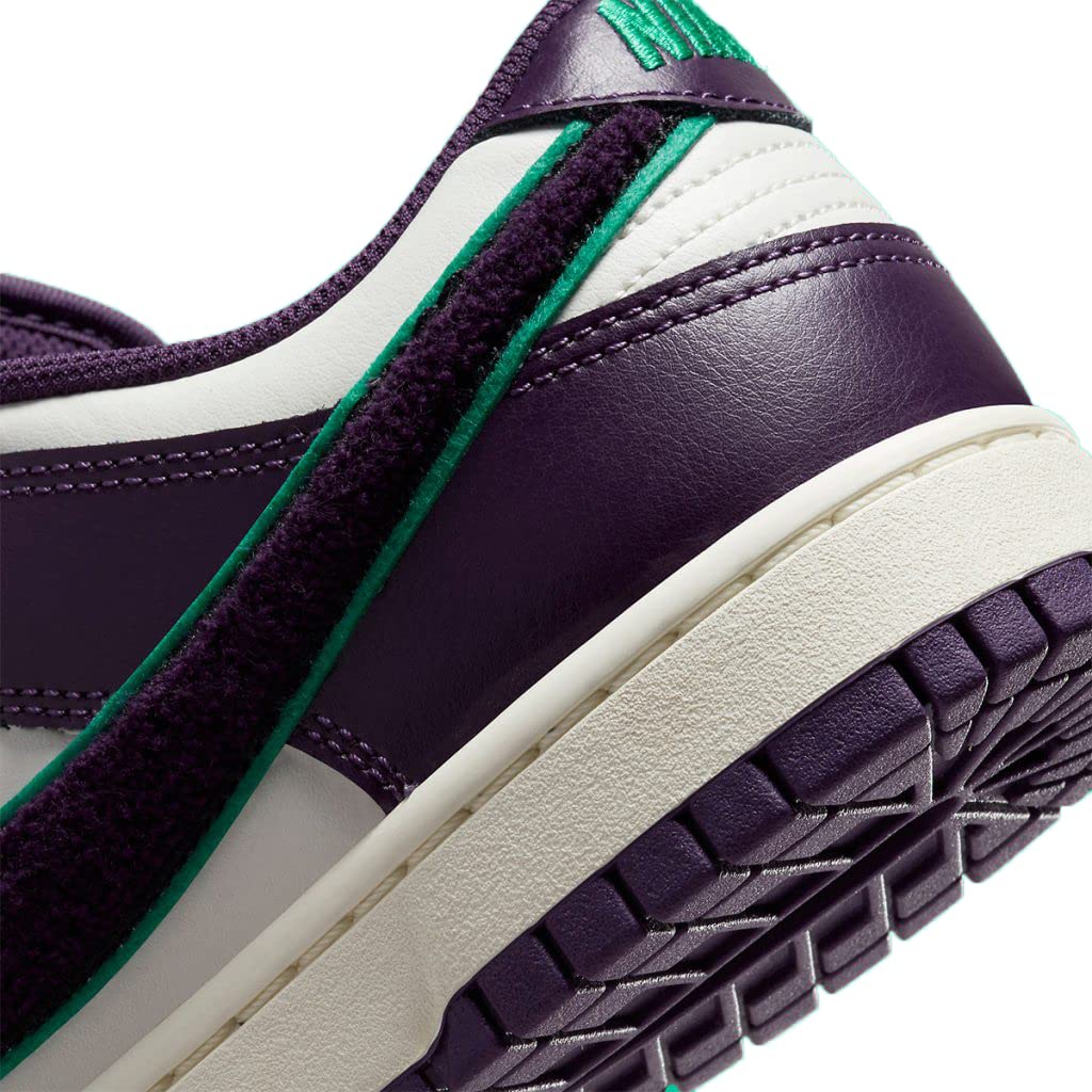 Nike Men's Dunk Low Retro Chenille Swoosh Sail/Grand Purple (DQ7683 100) - 9