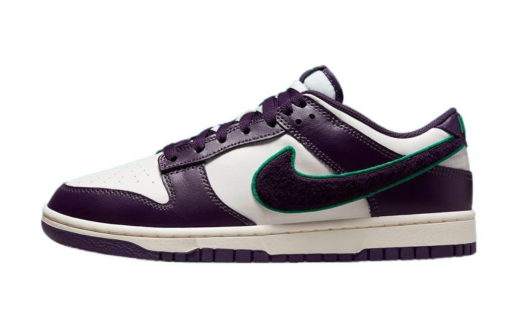 Nike Men's Dunk Low Retro Chenille Swoosh Sail/Grand Purple (DQ7683 100) - 9