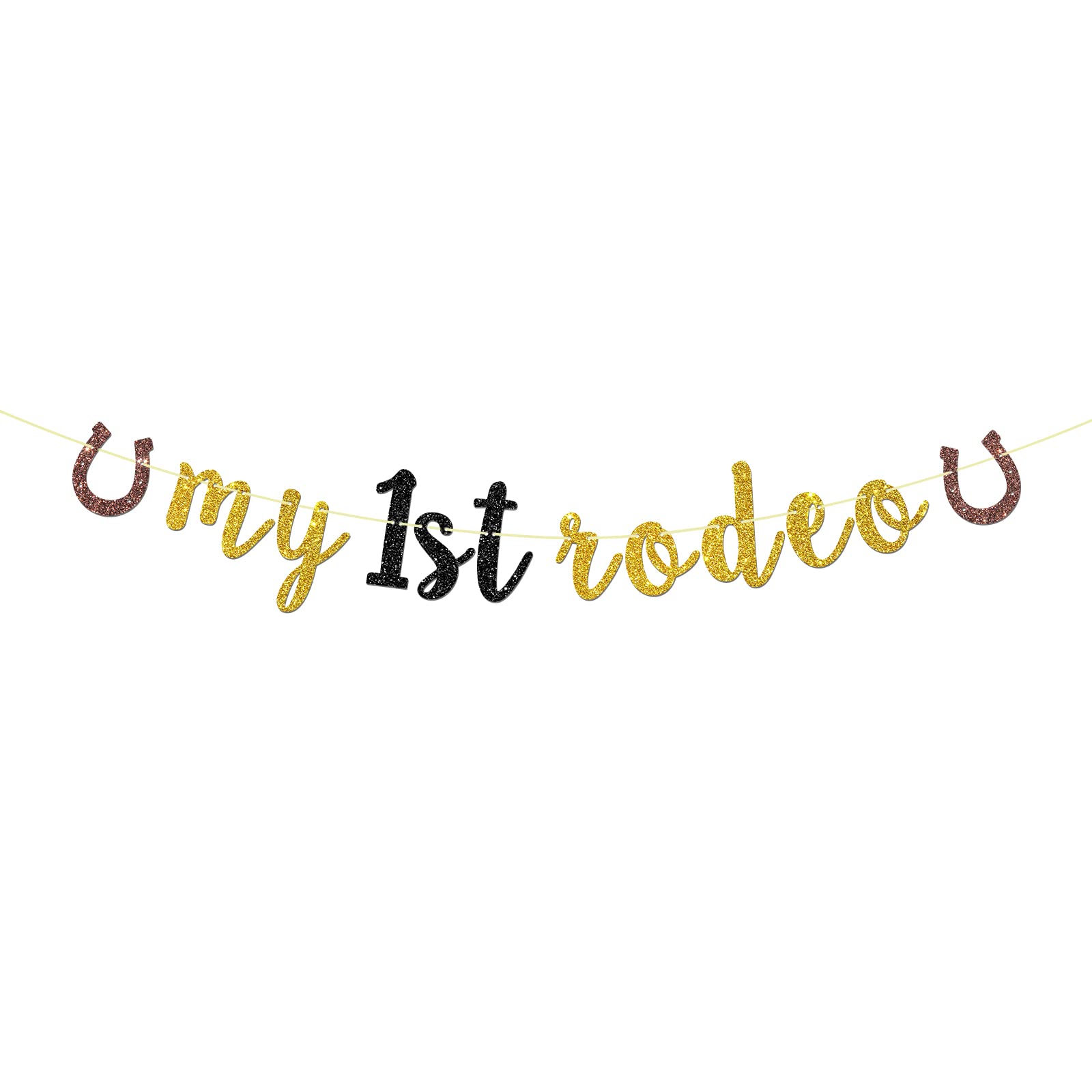 My 1st Rodeo Banner Western Cowboy Cowgirl 1st Birthday Sign Baby One Year Old Birthday Party Decoration Wild West Baby Shower Party Banner