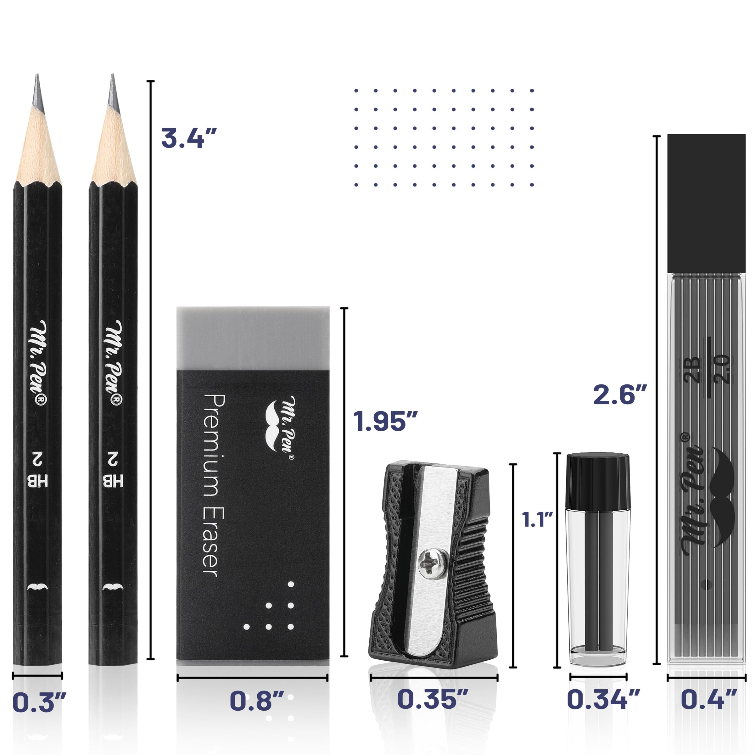 Mr. Pen- Professional Geometry Set, 15pcs, Black Geometry Kit for Artists and Students, Geometry Set, Metal Rulers and Compasses, Drawing Tools, Drafting Supplies, Drafting Set, Drafting Tools and Kit