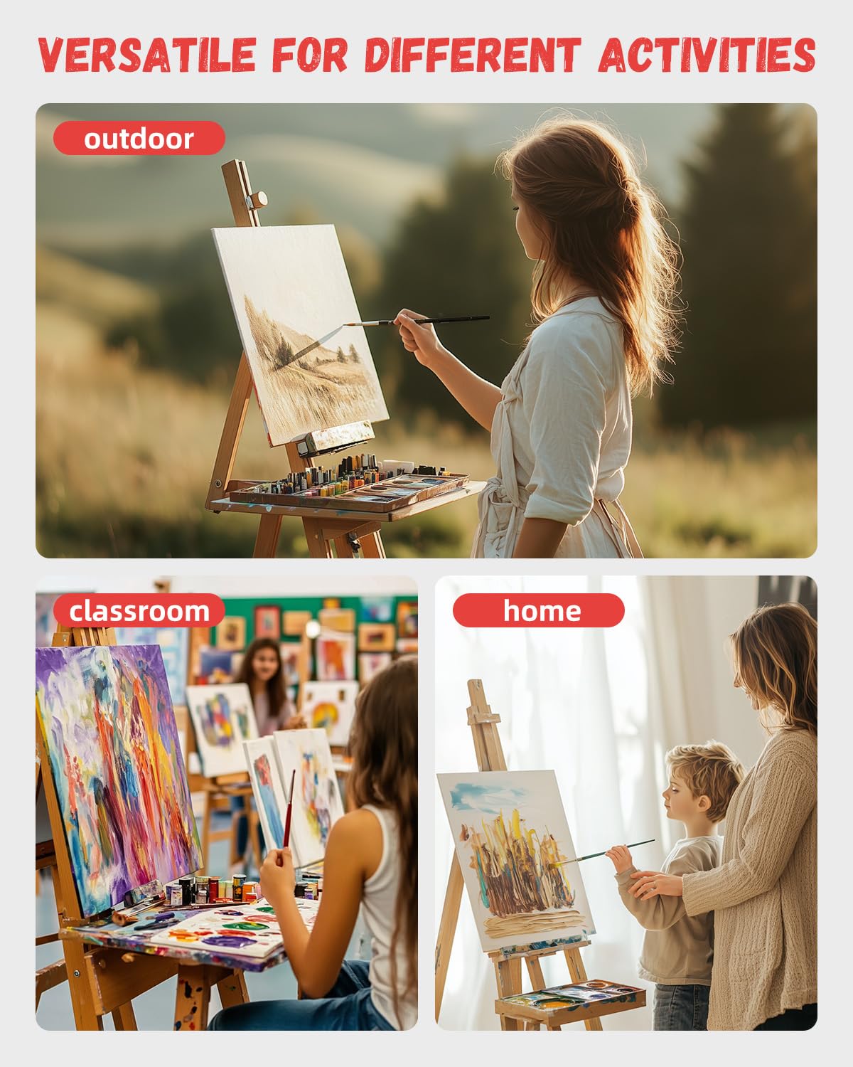 Simetufy 24 Pack 9 x 12 inch Canvas Boards for Painting- 8oz Gesso Primed Acid-Free 100% Cotton Canvas Panels for Acrylics Oil Watercolor Tempera Paints