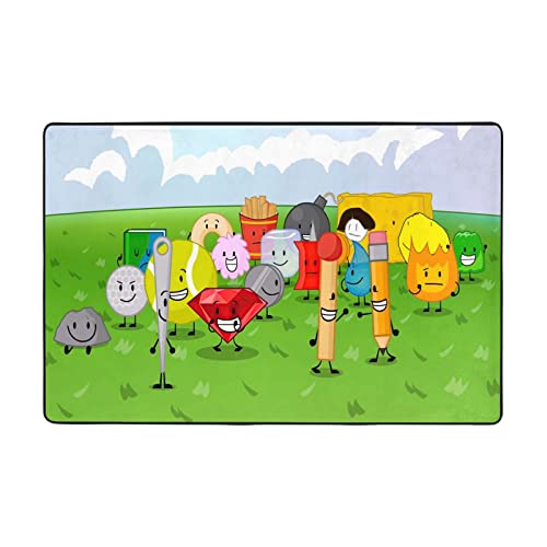 Bfdi Battle for Dream Anime Rug Soft Flannel Carpet 3D Non-Slip Area Rug Art Floor Mat Doormats Decorative Rugs for Bedroom Living Room 36"X24"
