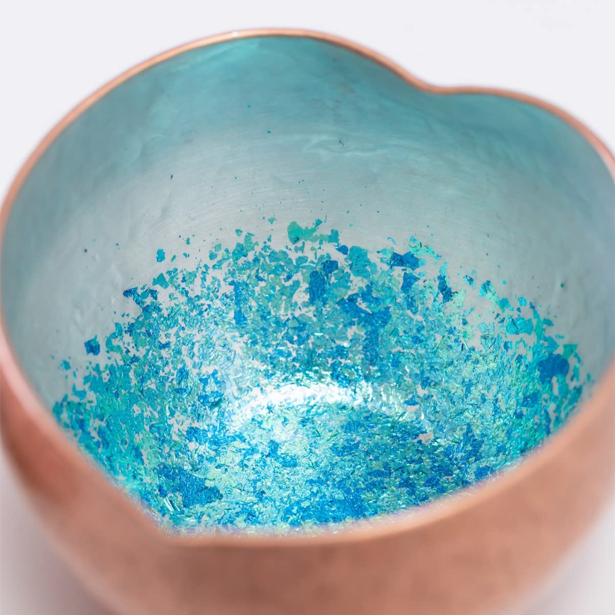 アトリエ鍛 Guinomi Sake Cup (Blue) Japanese Hammered Copper Craft Art Work, Japanese style tableware, Ochoko, Drinking cup,