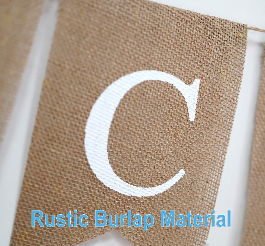 Burlap Welcome Home Banner, Rustic Welcome Home Party Decorations