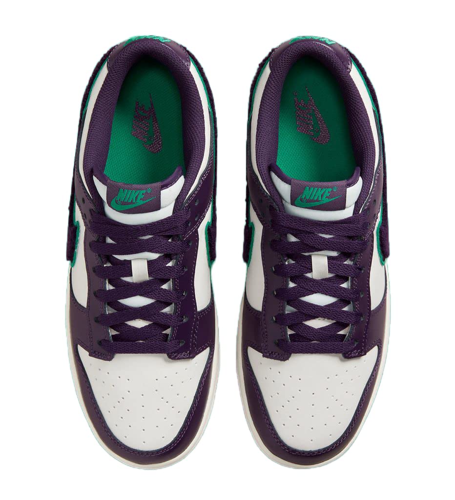 Nike Men's Dunk Low Retro Chenille Swoosh Sail/Grand Purple (DQ7683 100) - 8.5
