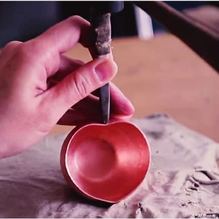 アトリエ鍛 Guinomi Sake Cup (Blue) Japanese Hammered Copper Craft Art Work, Japanese style tableware, Ochoko, Drinking cup,