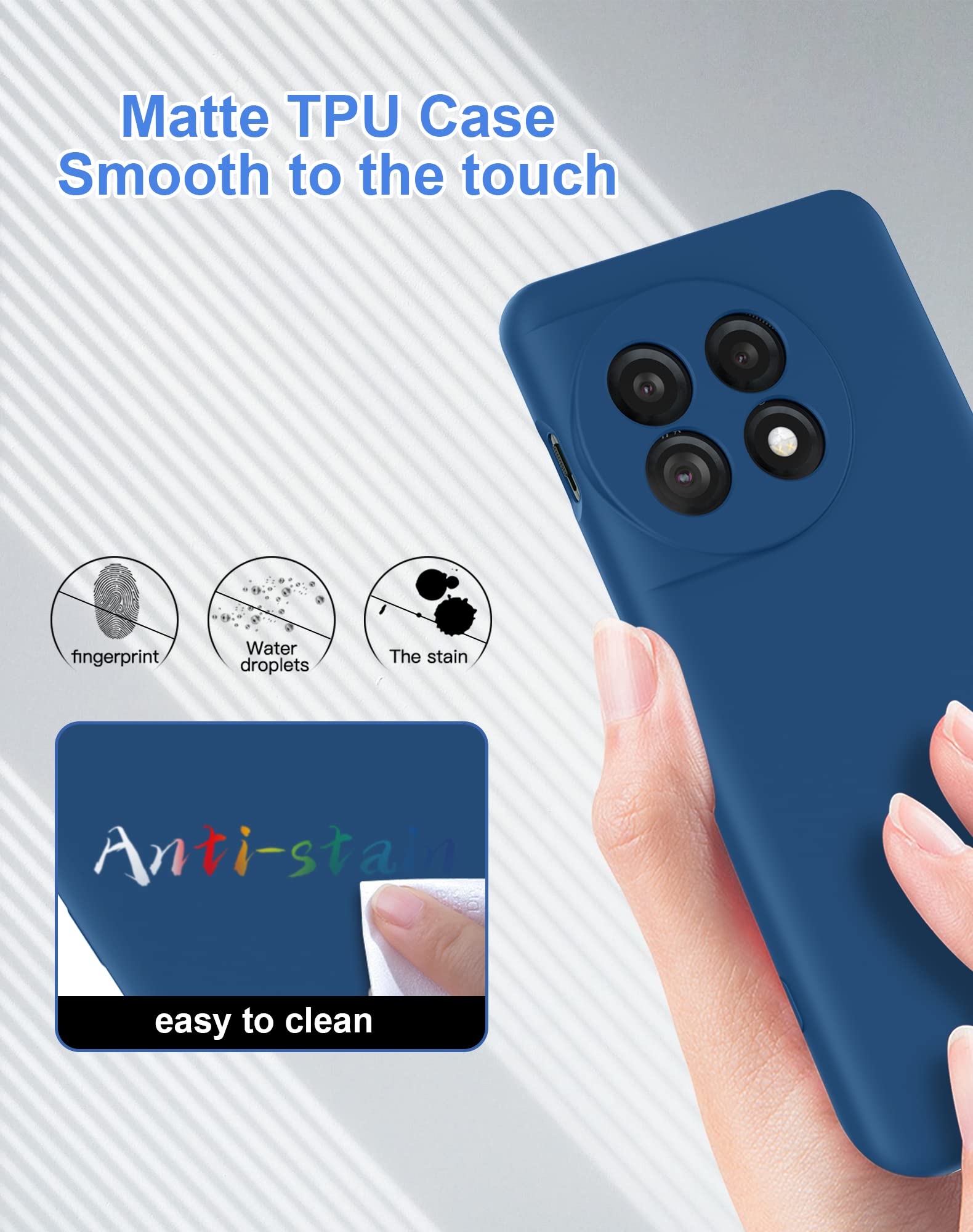 Foluu Silicone Case for OnePlus 11, Liquid Gel Rubber Bumper Case with Soft Microfiber Lining Cushion Slim Hard Shell Shockproof Protective Cover for OnePlus 11 5G 2023 (Blue)