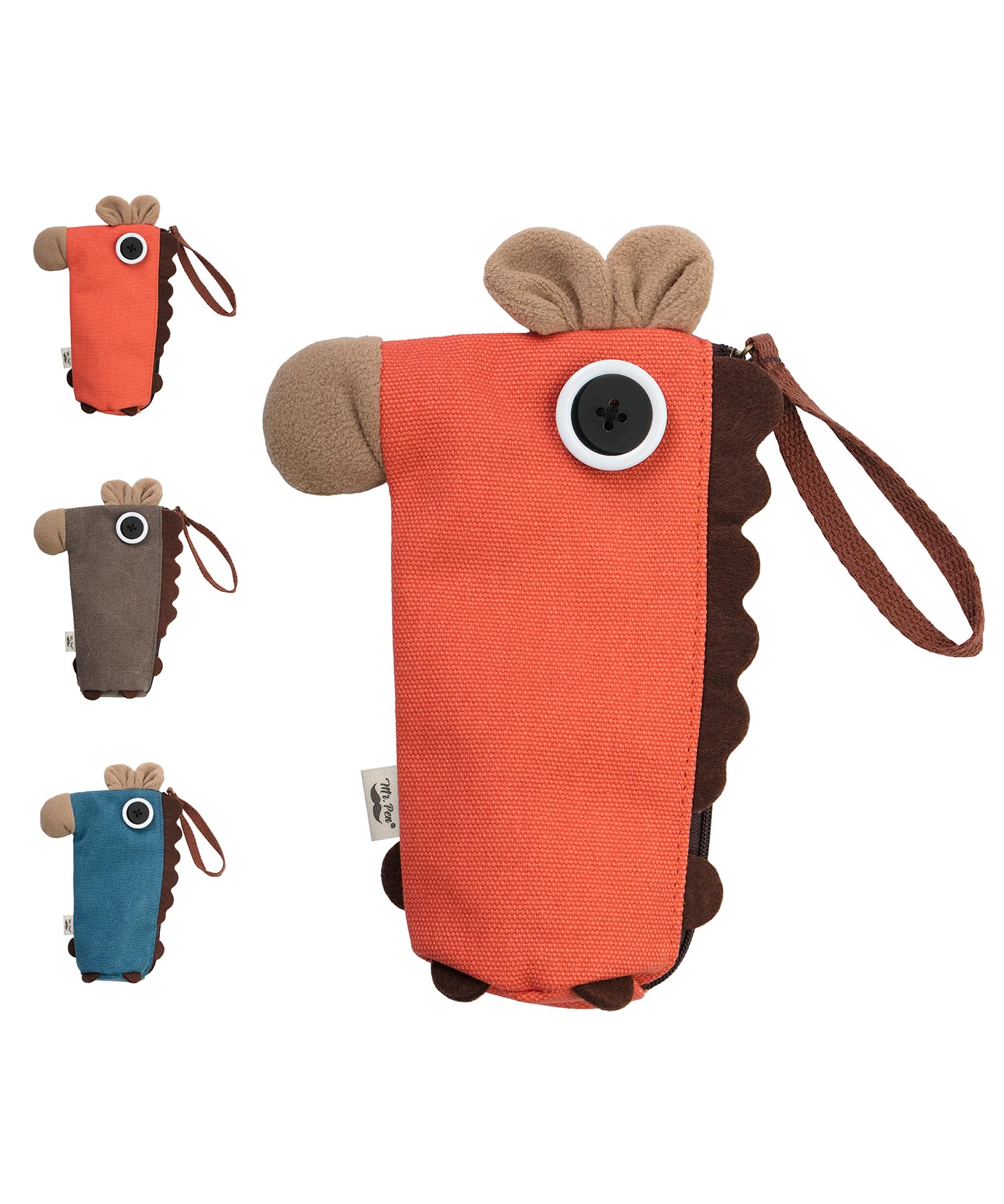 Mr. Pen- Standing Pencil Case, Animal Pencil Pouch, Red Donkey, Kids Pencil Case for Kids, Stand Up Pencil Case, Cute Pencil Pouch for Girls and Boys, Pen Case, Pen Pouch, School Pencil Case Pouch