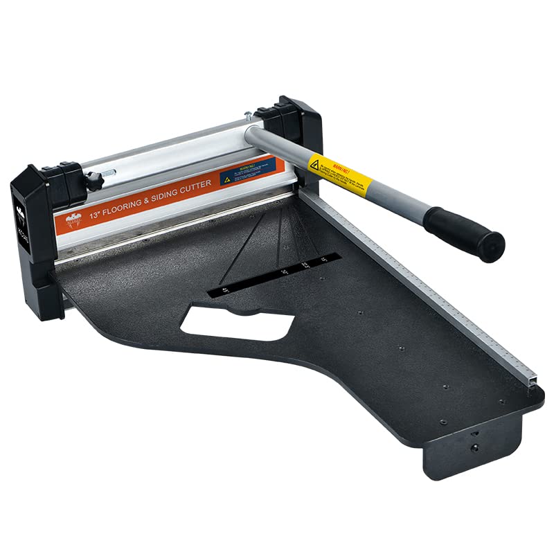 KS EAGLE Built-In Precision Angled Laminate Floor Cutter Vinyl Flooring Cutter 13" Blade Length 21" Extended Handle Fixed Fence