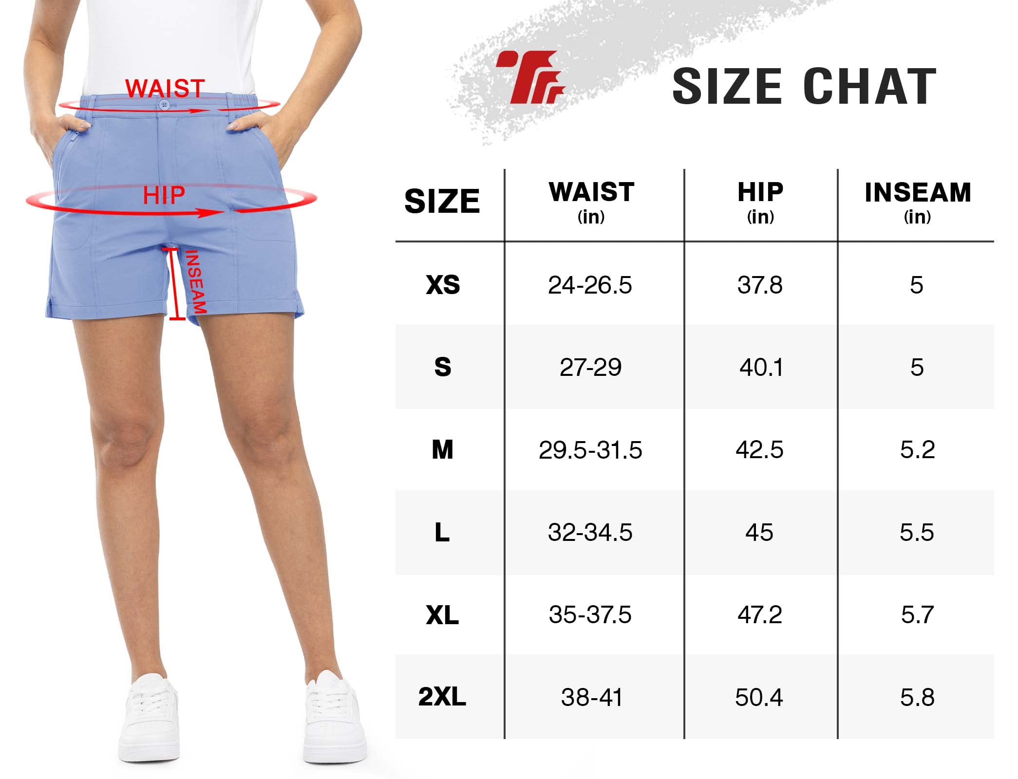 TBMPOY Women's 5'' Golf Hiking Shorts Quick Dry with 5 Pockets Stretch Athletic Casual Summer Trip Water Resistant Blue Purple XL