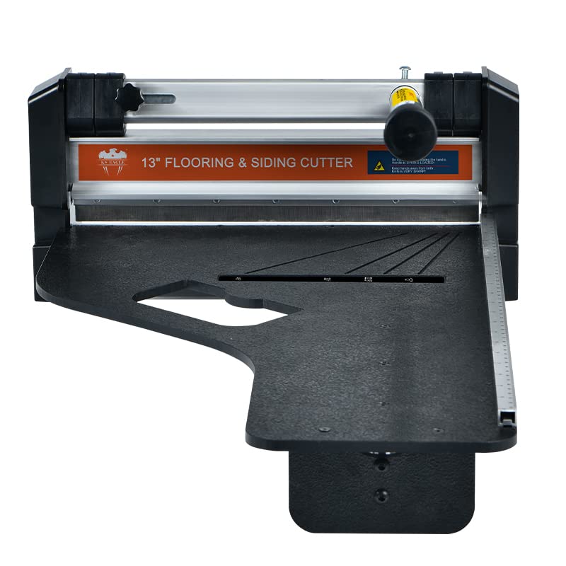 KS EAGLE Built-In Precision Angled Laminate Floor Cutter Vinyl Flooring Cutter 13" Blade Length 21" Extended Handle Fixed Fence