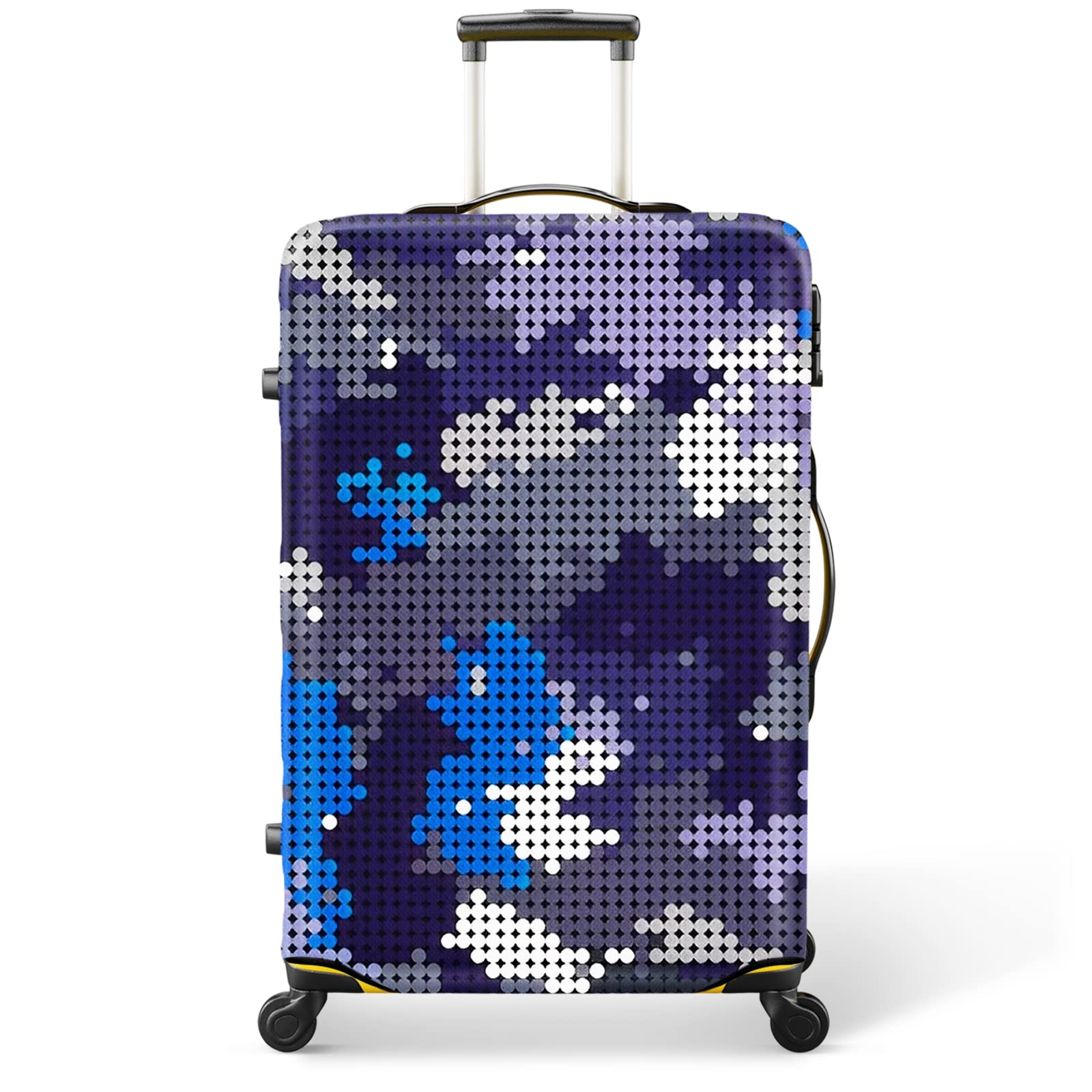 Feybaul 20/24/28/30 Inch PVC Luggage Protector Covers for TSA Approved 3 PCS Clear Suitcase Cover Protector Transparent Luggage Protective Cover Set (Map, Suitable for 19"-20")