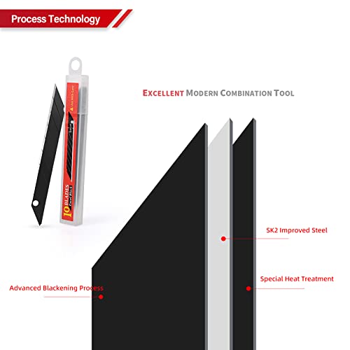 EHDIS 3PCS Retractable Utility Knife Vinyl Craft Box Cutter with 10PCS 9mm Snap Off Blade Film Cutting Knife for Cartons, Cardboard Vinyl Wrap and Boxes, Perfect for Office and Home Use