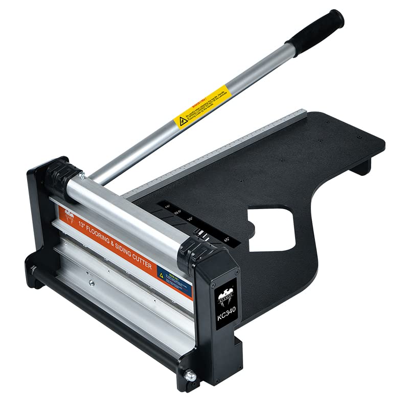 KS EAGLE Built-In Precision Angled Laminate Floor Cutter Vinyl Flooring Cutter 13" Blade Length 21" Extended Handle Fixed Fence
