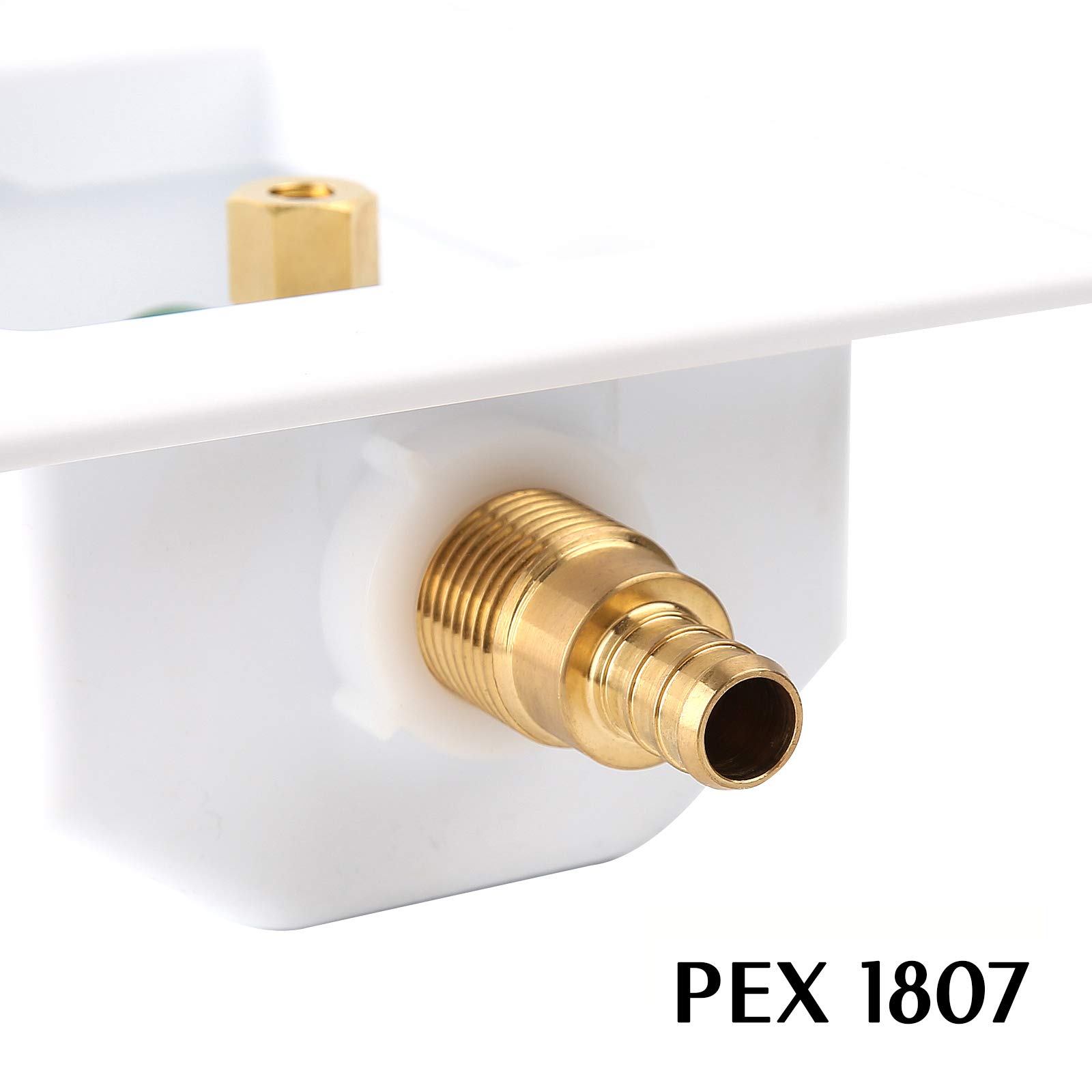 Watflow Ice Maker Outlet Box Without Water Hammer Arrestor,PEX Connection, 1/4-Turn Ball Valve…