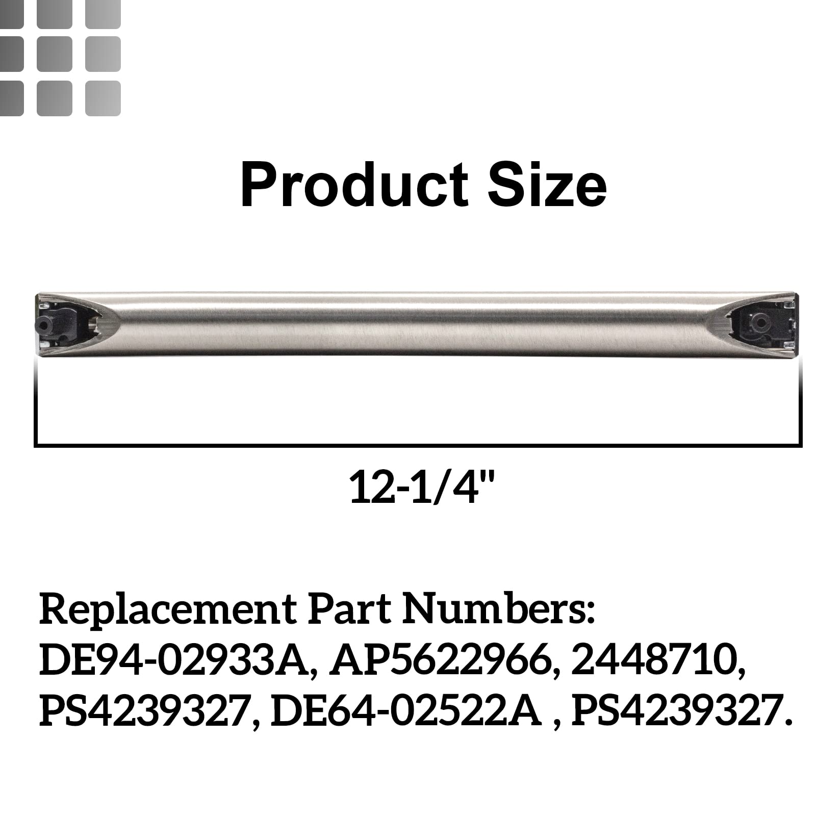 Microwave Door Handle DE94-02933A Replacement for Samsung ME20H705MSS ME16H702SES SMH1816S Microwave Handle Parts