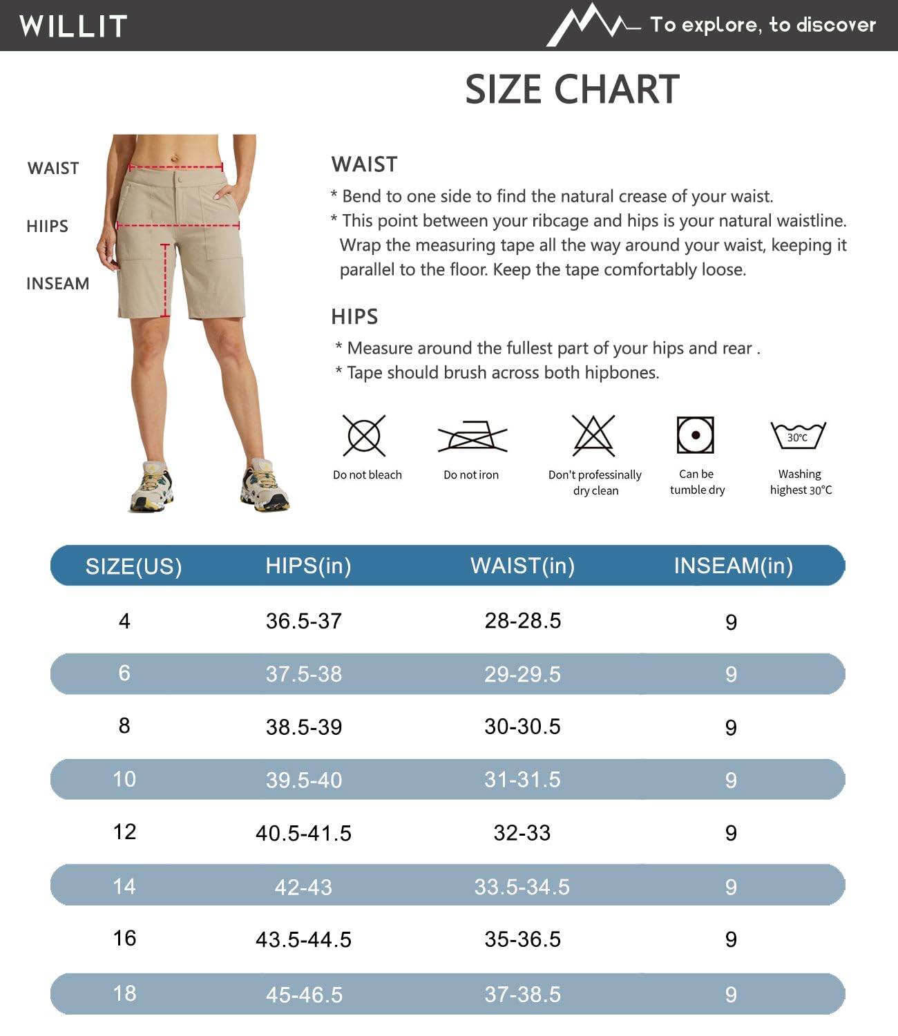 Willit Women's Golf Hiking Shorts 9" Quick Dry Athletic Long Summer Shorts Pockets Water Resistant Khaki 8
