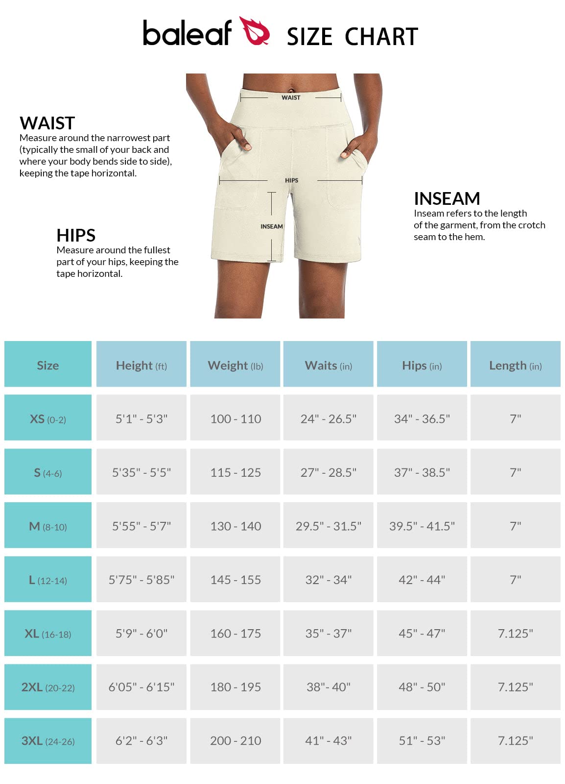 BALEAF Women's 7" Athletic Long Shorts High Waisted Running Bermuda Shorts with Pockets Khaki Medium