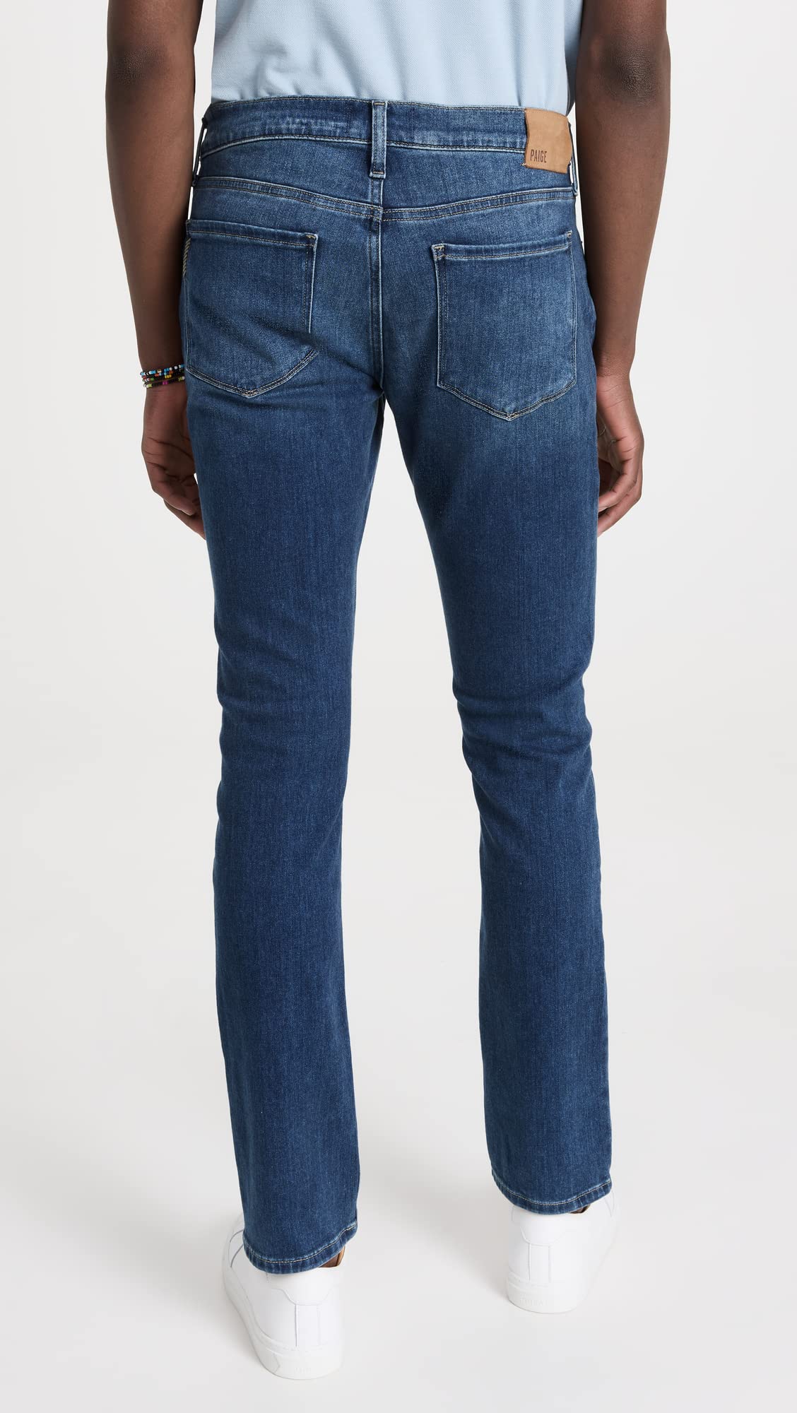 PAIGE Men's Federal Transcend Vintage Slim Straight Jeans, Milburn, Blue, 31