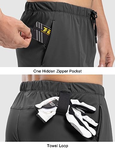 Rdruko Men's Workout Joggers Dry Fit Windbreaker Running Pants Men Lightweight Sweatpants Gym Active Track Pants(Dark Gray, US M)