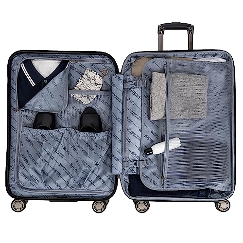 Kenneth Cole REACTION Renegade Luggage Expandable 8-Wheel Spinner Lightweight Hardside Suitcase, Honey Butter, 28-Inch Checked