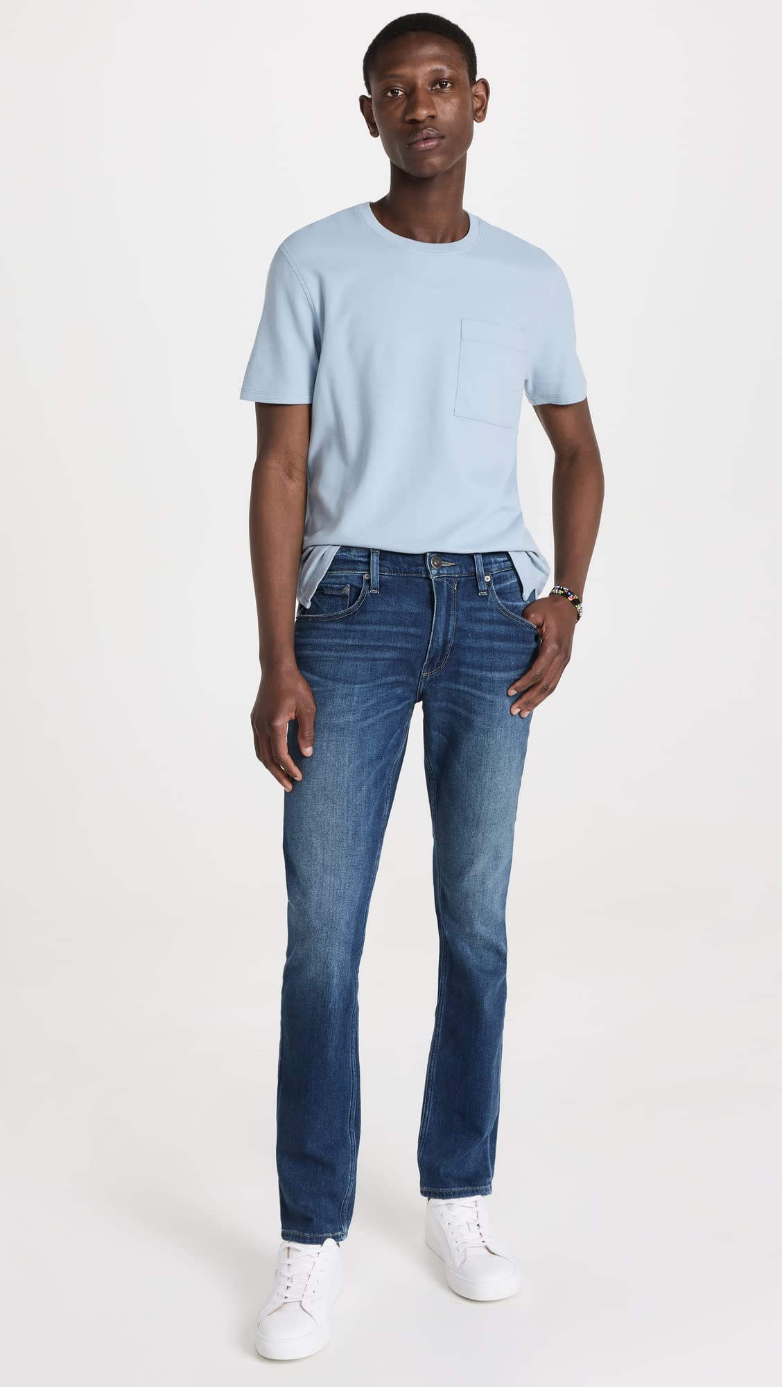 PAIGE Men's Federal Transcend Vintage Slim Straight Jeans, Milburn, Blue, 31
