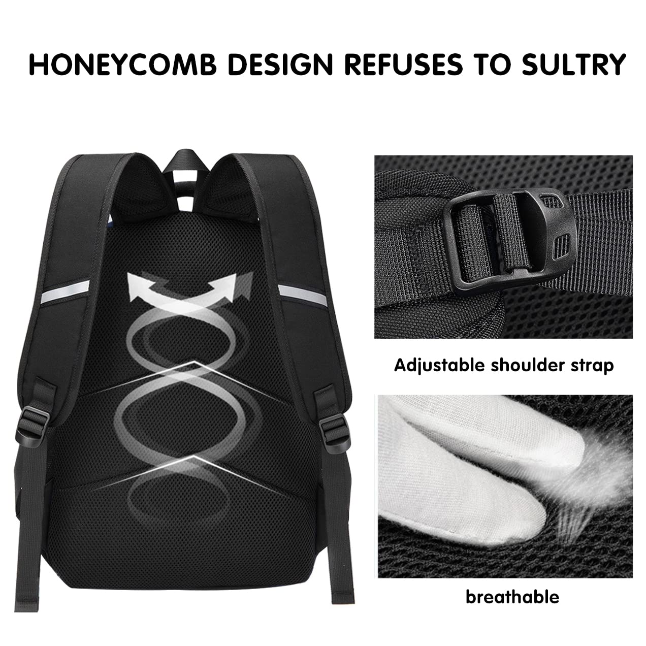 Astronaut Backpack for Boys Teens, Large Capacity School Bag Bookbag for Kids Elementary Middle (Black)