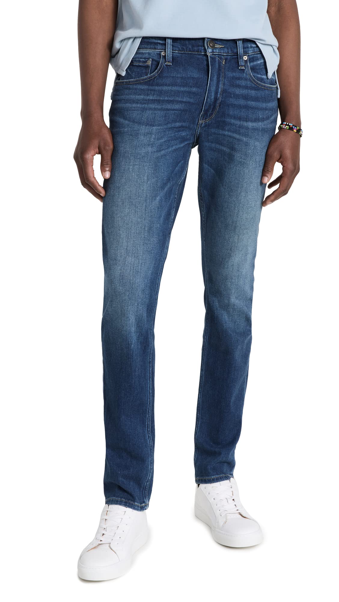 PAIGE Men's Federal Transcend Vintage Slim Straight Jeans, Milburn, Blue, 31