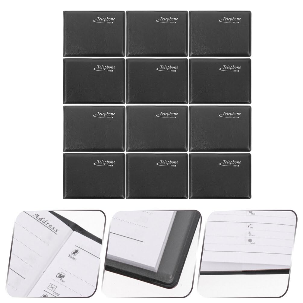 Address Books 12Pcs Mini Address Book Portable Pocket Small Notebook Outdoor Address Book Phone Book