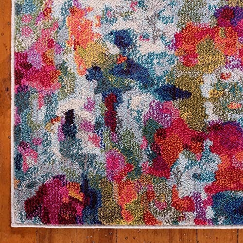 Rugs.com Theia Collection Rug – 2' 7 x 12' Runner Multi Medium Rug Perfect for Hallways, Entryways