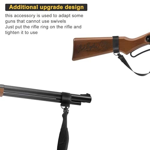 Rifle Sling, 2 Point Sling with 6.5mm Soft Neoprene Pad,(Newly Improved knob Snaps),Rifle Sling with Swivels(Hold up 300lb),Non-Slip Rifle Strap Hunting Rifle Sling for Outdoor Use