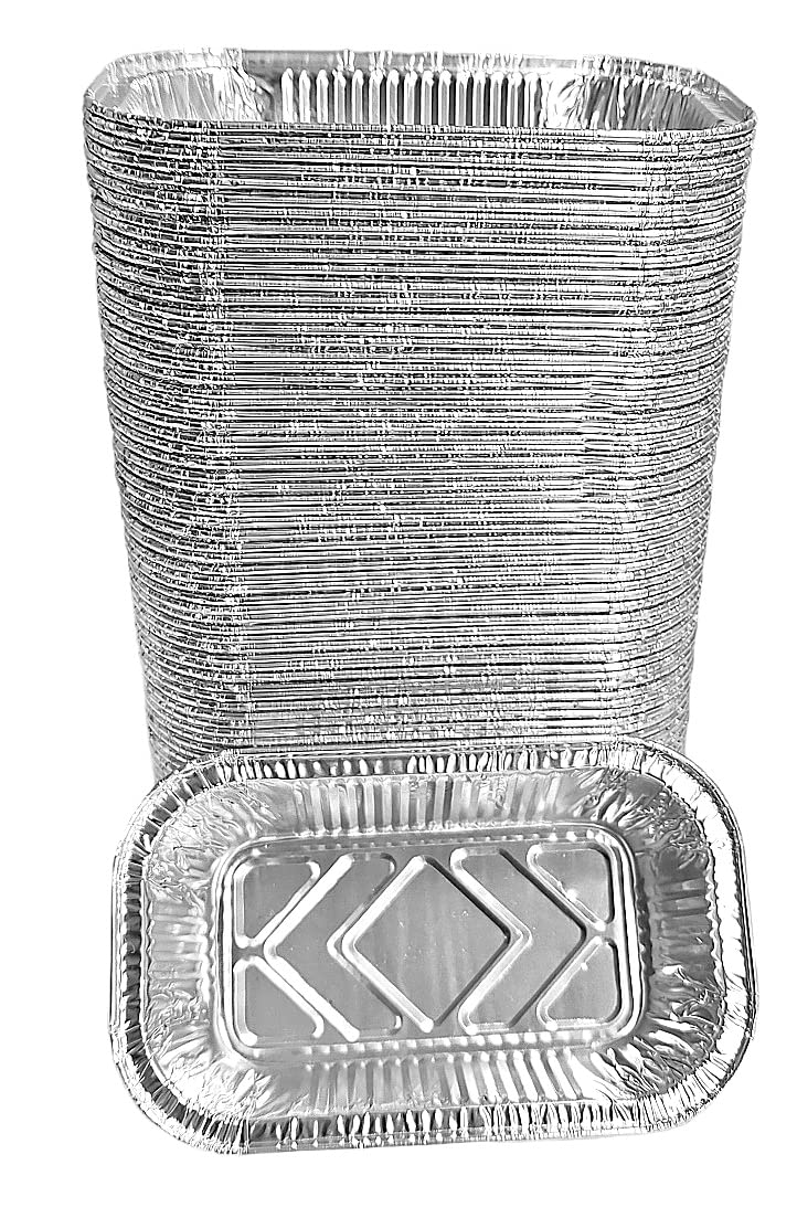 PACTOGO 8 oz. Aluminum Foil EXTRA-MINI Loaf Pans Small Disposable Miniature Bread Container – ½ Pound Baking Tin Liners, Perfect to Bake Cakes, Bread Loaves, and Meat - 5.4 x 3.25 x 1.3 (Pack of 10)