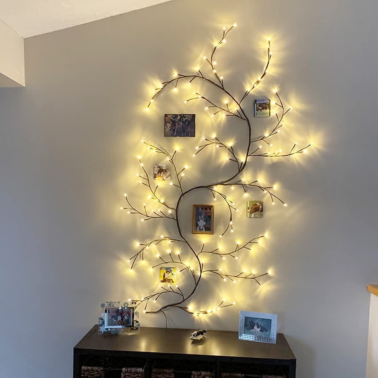 Enchanted Willow Vine 9.5FT, 160 LEDs Vines for Room Decor with Remote, Vine Lights for Wall Home Decorations with 20 Clips & Tapes, Plug in, 1 PC
