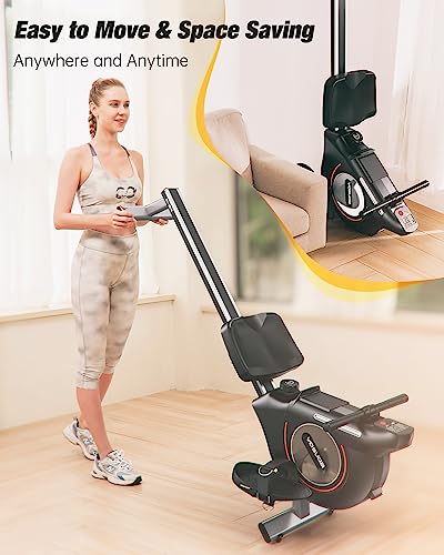 YOSUDA Magnetic Rowing Machine 350 LB Weight Capacity - 16 Levels Resistance for Home Use with LCD Monitor, Tablet Holder and Comfortable Seat Cushion