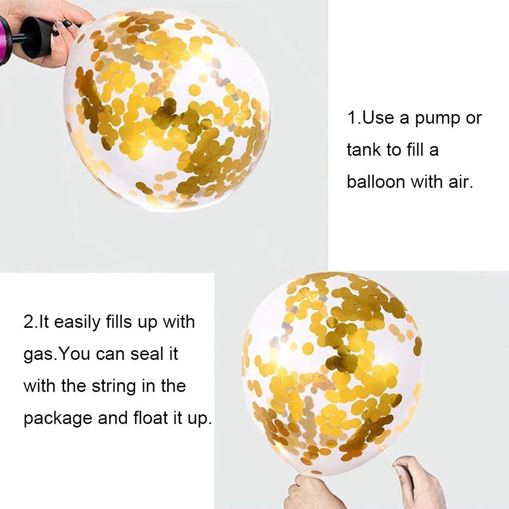 Gold Let's Par Tea Balloons, 16Inch Mylar Balloons For Par Tea Theme Party Decorations, Teapots Teacups Party Supplies