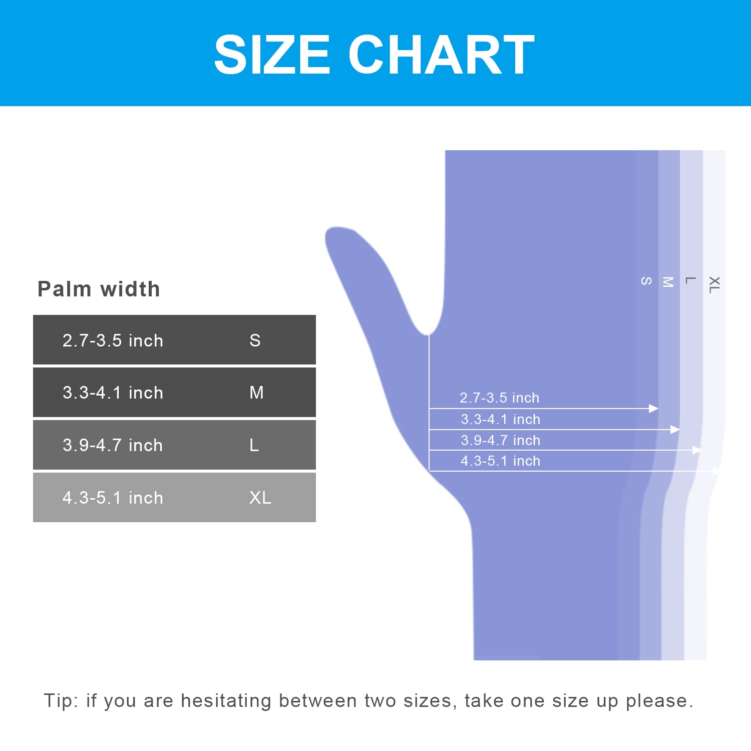 FINITEX Nitrile Disposable Medical Exam Gloves Ice Blue 3.2 mil 800 PCS Dust-Less Latex-Free Vacuum Bag Examination Food Gloves (Large)