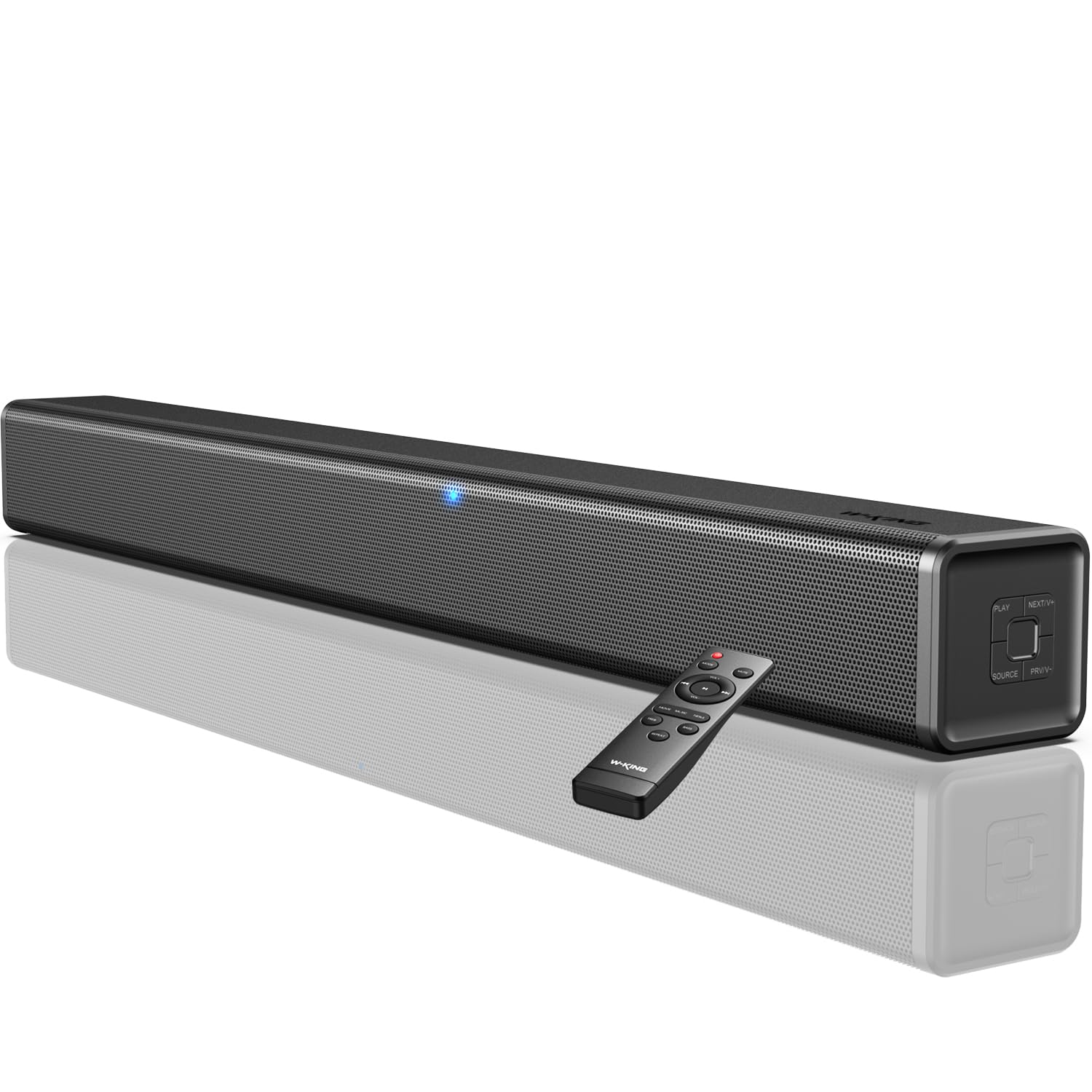 W-KING 70W Wireless Sound Bars for TV with Subwoofer (Bulit-in), 35.4" TV Speakers Sound Bar with Bluetooth/HDMI-ARC/Optical/Coaxial/AUX/RCA/USB Drive, Surround Sound Home Soundbar with SUB Out/3-EQ