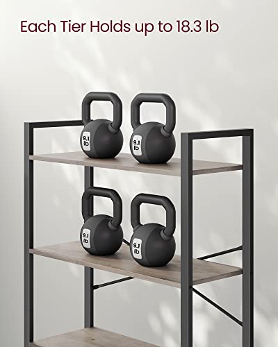 VASAGLE 6-Tier Tall Bookshelf, Large Bookcase with Steel Frame, Deep Book Shelf for Living Room, Home Office, Study, 11.8 x 31.5 x 73.2 Inches, Industrial Style, Greige and Black ULLS082B02