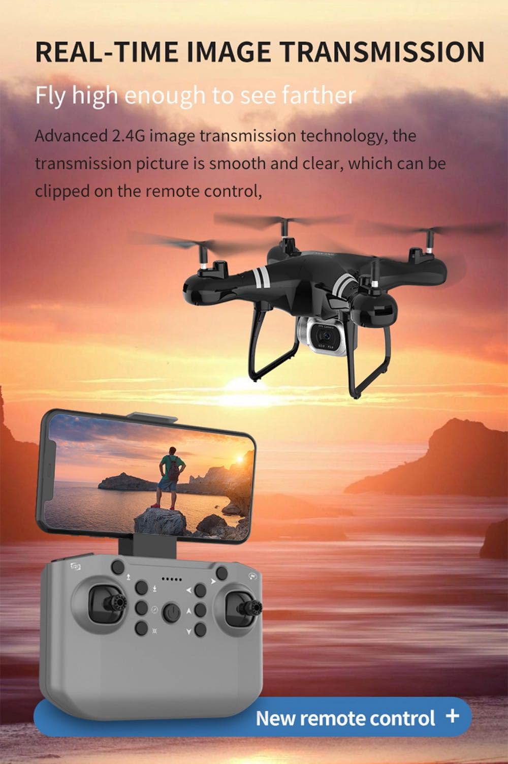 QAONIE KY101 Mini Drone with 720P HD Camera Remote Control Toys Gifts, 2 Batteries 30 Mins