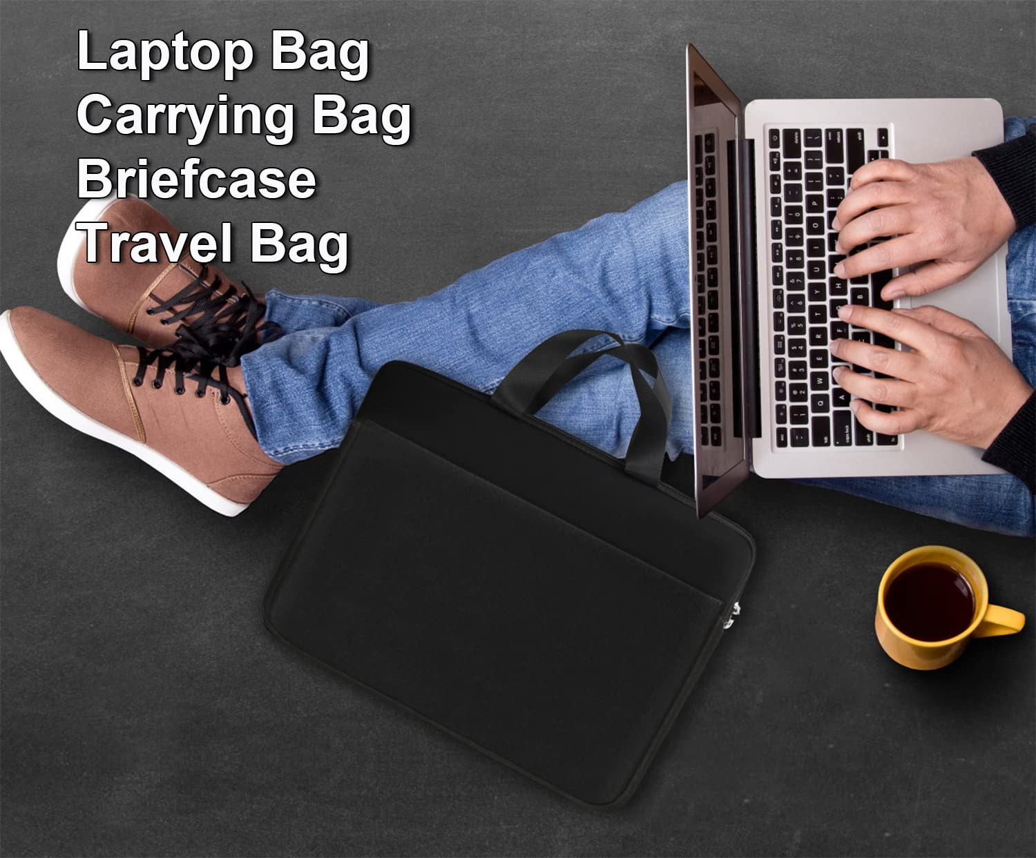 Laptop Sleeve Case 15.6 inch, Durable Travel Laptop Bag HandBag Shockproof Protective Computer Cover Carrying Bag Briefcase for 15" 15.6" HP Asus Acer Dell Lenovo Laptop Notebook Ultrabook, (Black)
