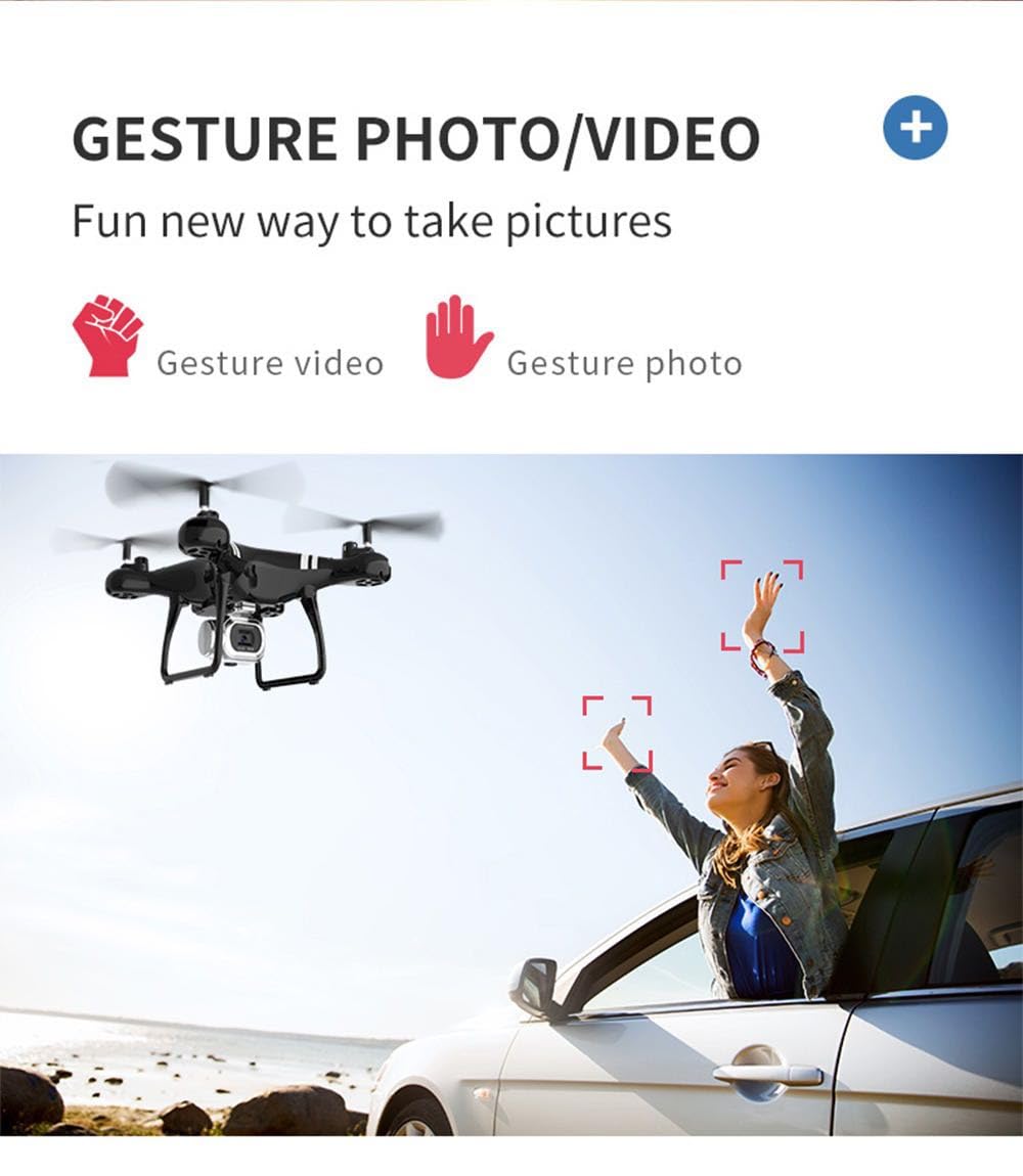 QAONIE KY101 Mini Drone with 720P HD Camera Remote Control Toys Gifts, 2 Batteries 30 Mins