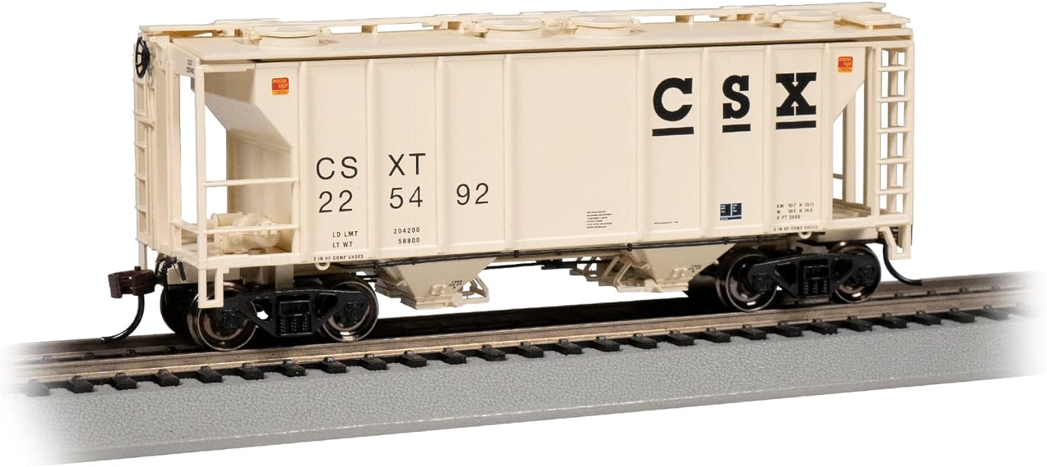 Bachmann Trains - PS-2 Two Bay Covered Hopper - Late Version - CSX® #225492 - HO Scale