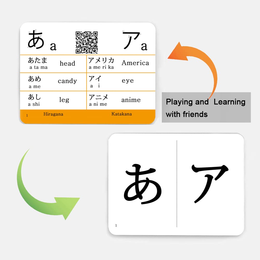 Hiragana and Katakana Syllabary Alphabet Japanese Flash Cards for Beginners - Katakana & Hiragana Flash Cards (Learning Video with Pure Pronunciation) (Classic Edition)