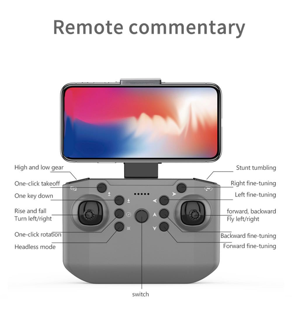 QAONIE KY101 Mini Drone with 720P HD Camera Remote Control Toys Gifts, 2 Batteries 30 Mins