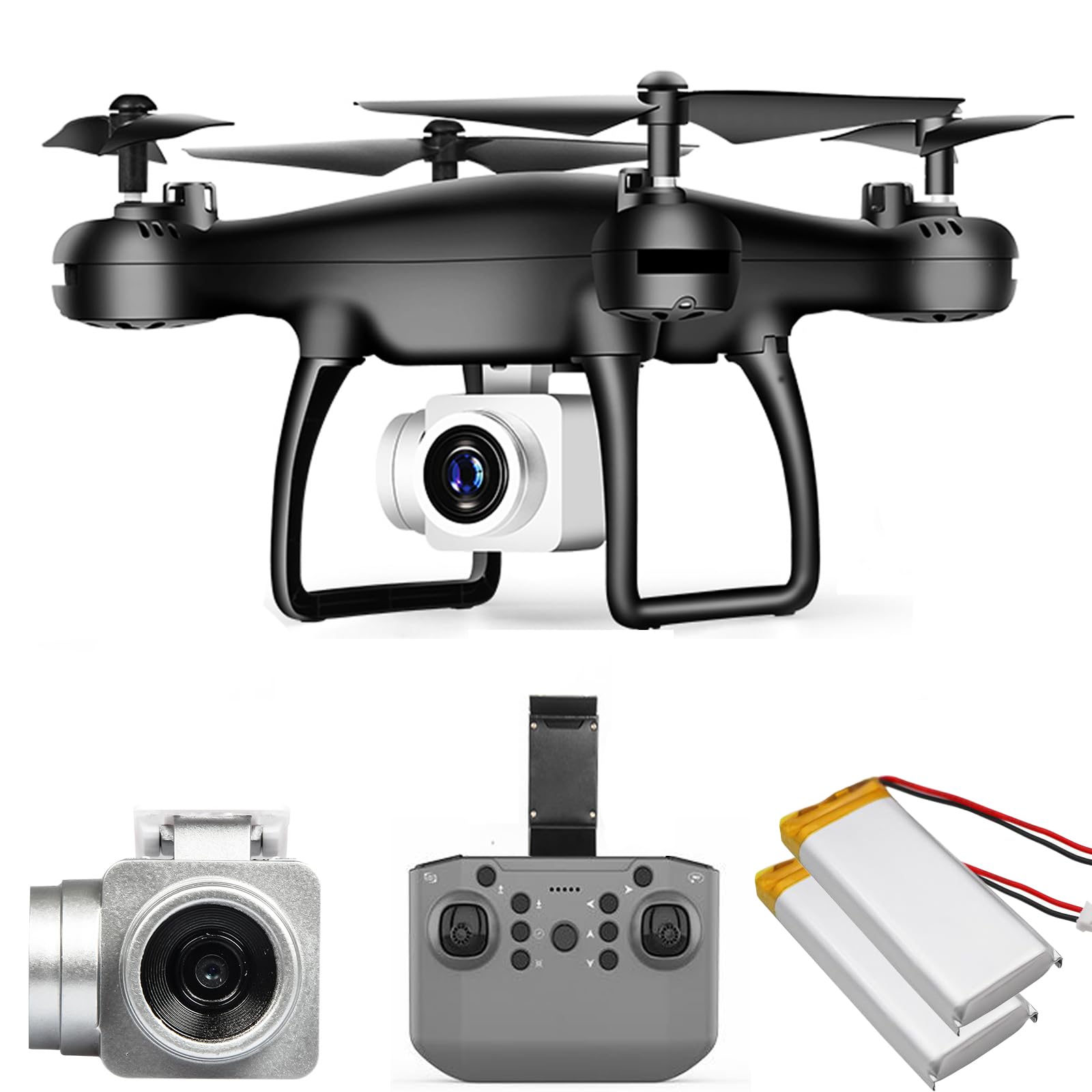 QAONIE KY101 Mini Drone with 720P HD Camera Remote Control Toys Gifts, 2 Batteries 30 Mins