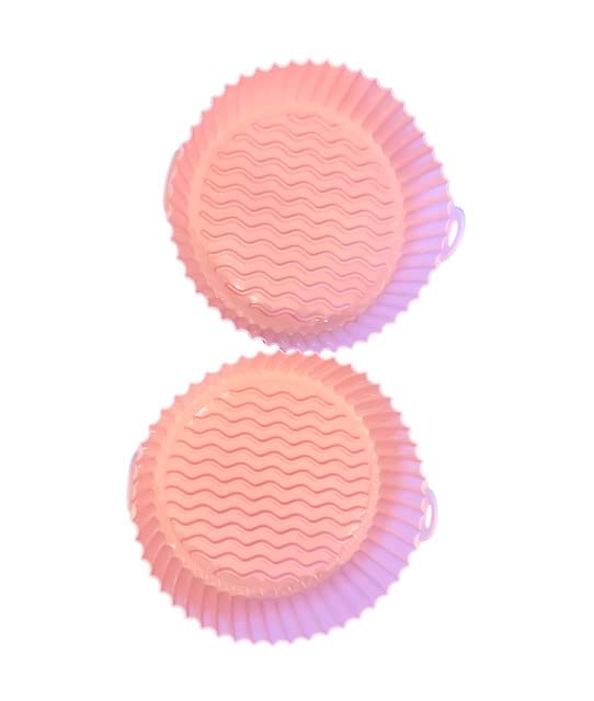 Air Fryer Silicone Basket Liner - Pack of 2 (7.5 & 8.5 inch)