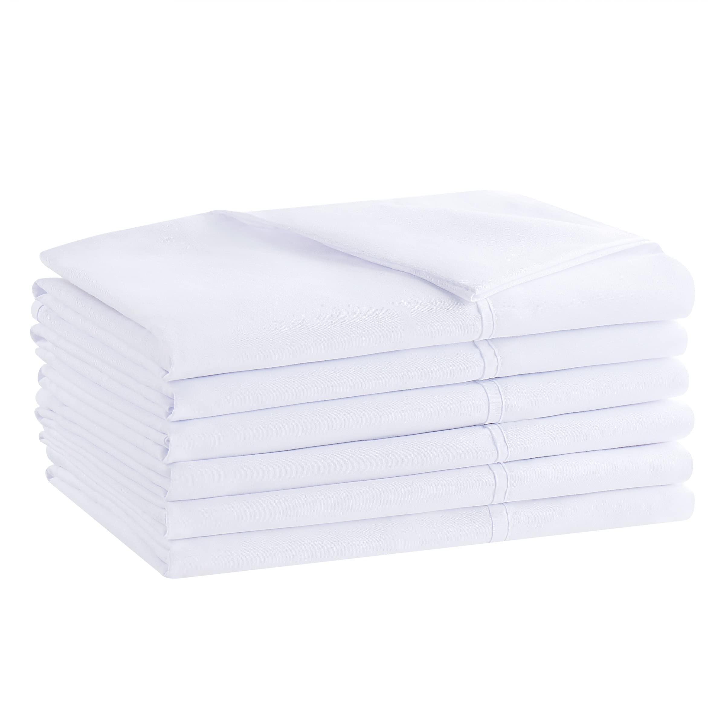 Arkwright Bulk Microfiber Queen Pillow Cases - Pack of 12 - Soft Hypoallergenic Pillowcases and Bedding Essentials for Hosts and Hotels, Standard, White