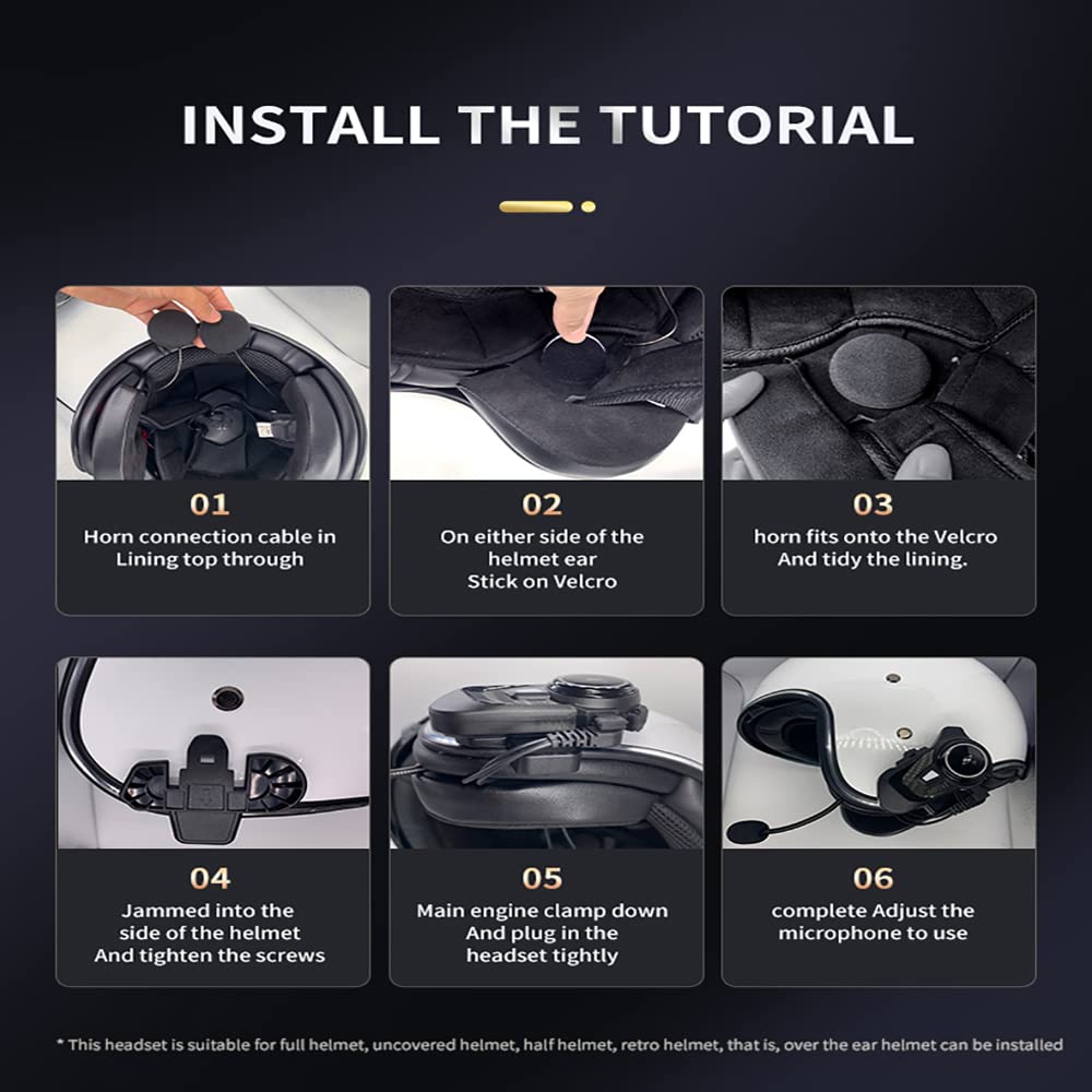 Martian Motocycle Helmet Bluetooth 5.1 Headset Wireless IP67 Waterproof Motoriding, Biking & Skiiing/BlueT-S2 /1000M Intercom/2 in 1 Microphone/2 Riders Intercom/